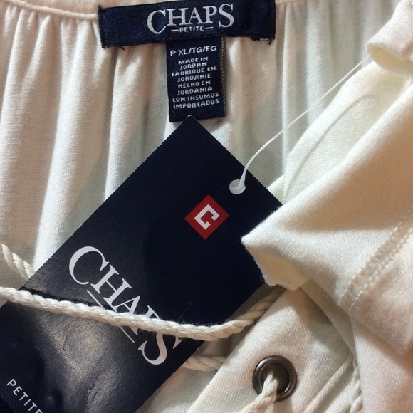 Chaps | Tops | Chaps Ralph Lauren Petites Lace Up Blouse Nwt Pxl | Poshmark