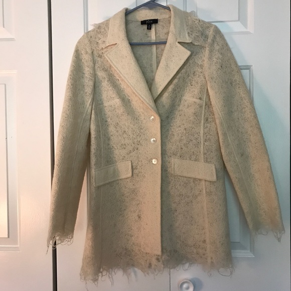 Jackets & Coats | Cream Wool Felted Jacket | Poshmark