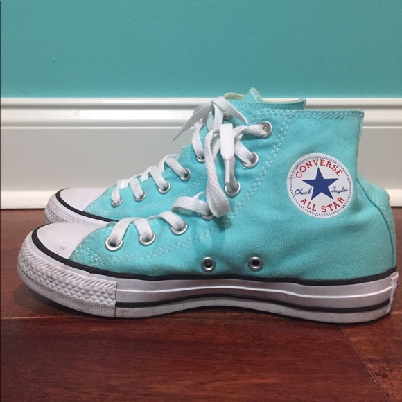 Converse | Shoes | Light Aqua Converse High Tops | Poshmark