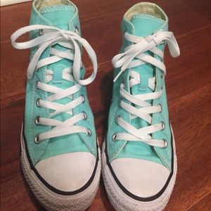 Converse | Shoes | Light Aqua Converse High Tops | Poshmark