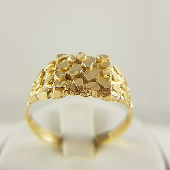 Jewelry | 14k Solid Yellow Gold Nugget Ring Sz 8 9 1 11 12 | Poshmark