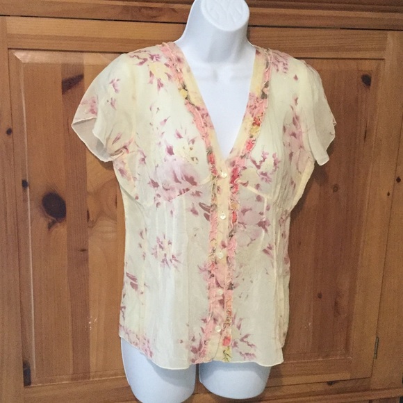 J. Jill | Tops | Sweet And Sexy Sheer Jjill Top | Poshmark