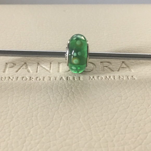 Pandora | Jewelry | Authentic Pandora Green Bubbles Murano Bead | Poshmark