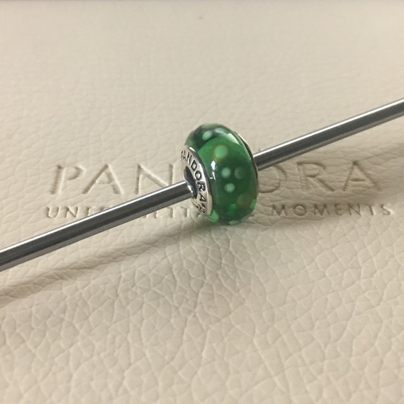 Pandora | Jewelry | Authentic Pandora Green Bubbles Murano Bead | Poshmark