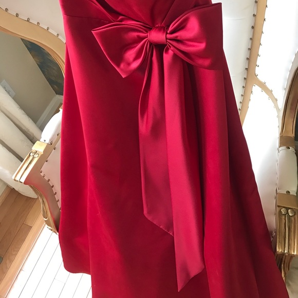 David's Bridal | Dresses | Apple Red Davids Bridal Aline Bridesmaid ...