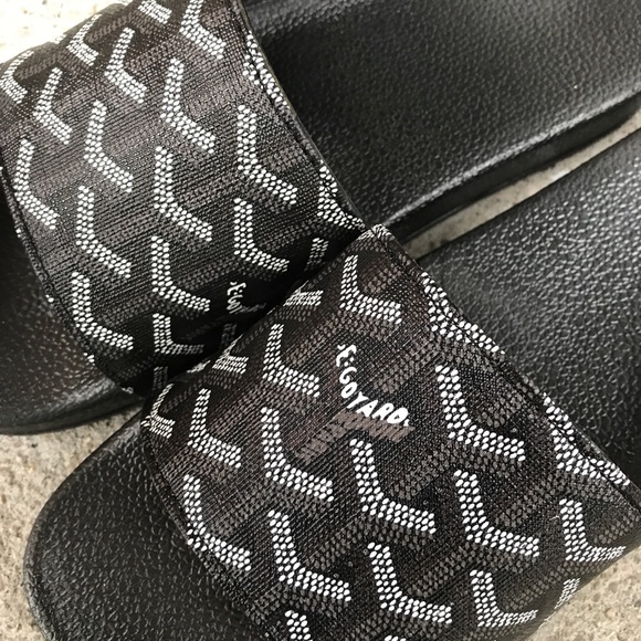 Goyard | Shoes | Mens New Custom Goyard Slide Slippers Black | Poshmark