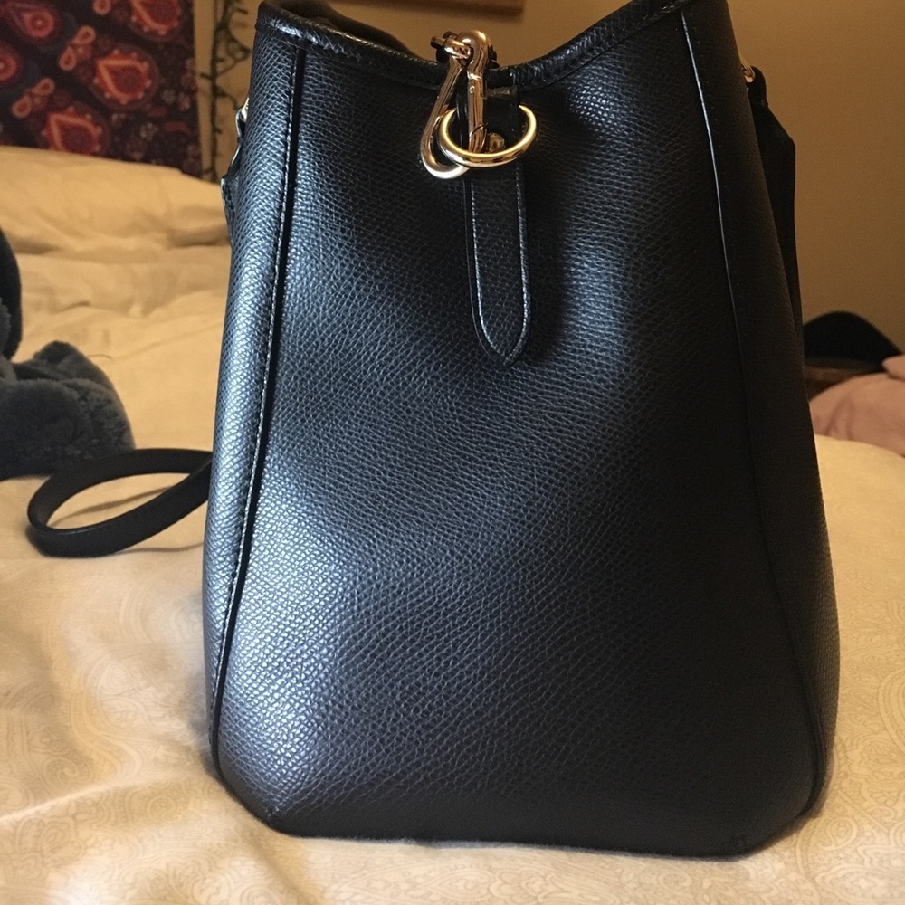 Coach Black Pebble Leather Margot Carryall - Gem