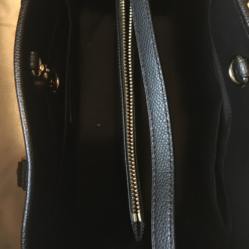 Coach Black Pebble Leather Margot Carryall - Gem