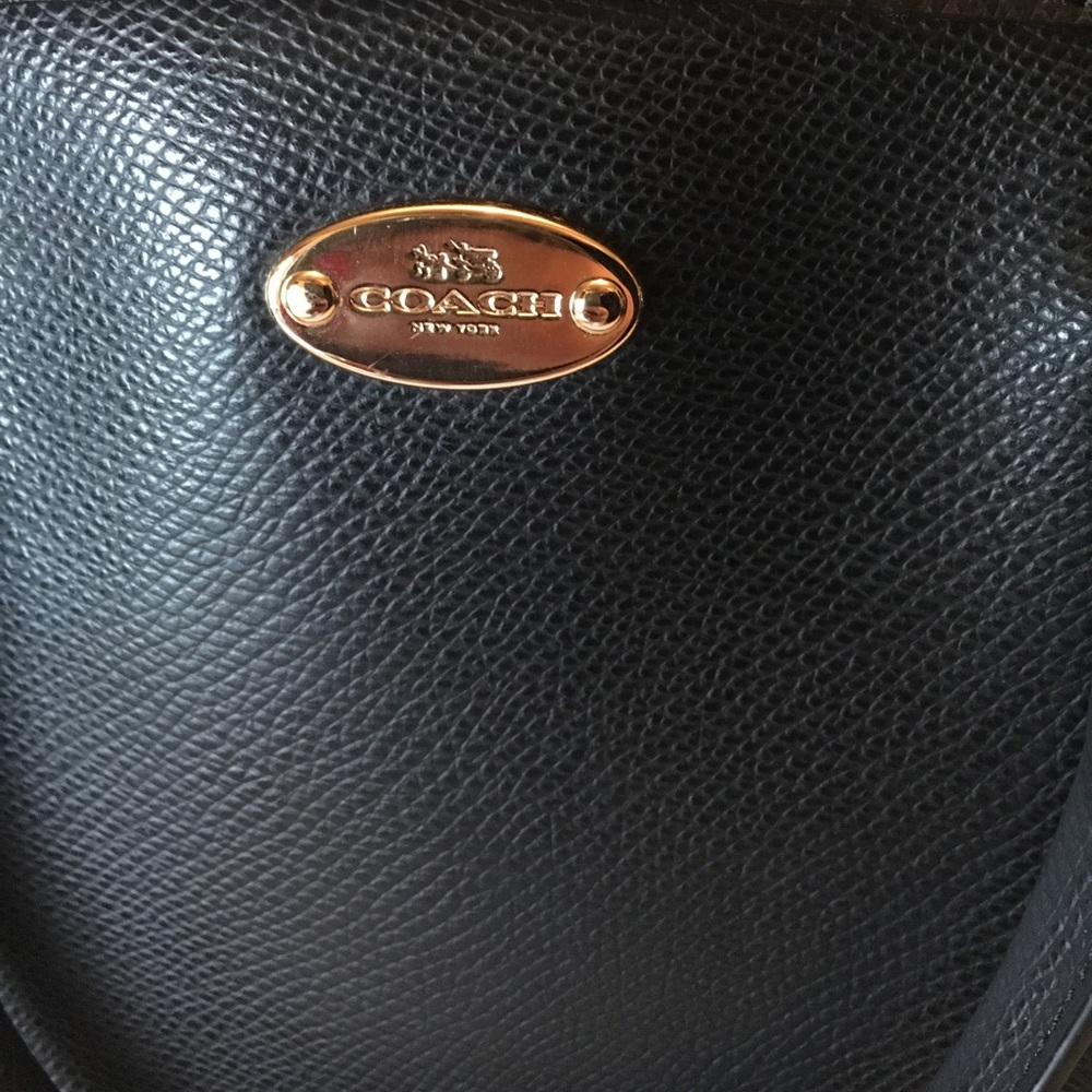 Coach Black Pebble Leather Margot Carryall - Gem
