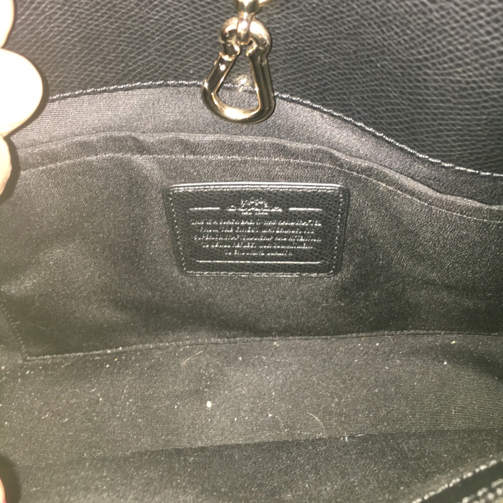 Coach Black Pebble Leather Margot Carryall - Gem
