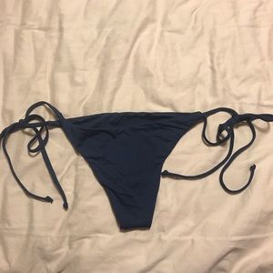 Swim | Navy Blue String Bikini Bottoms | Poshmark