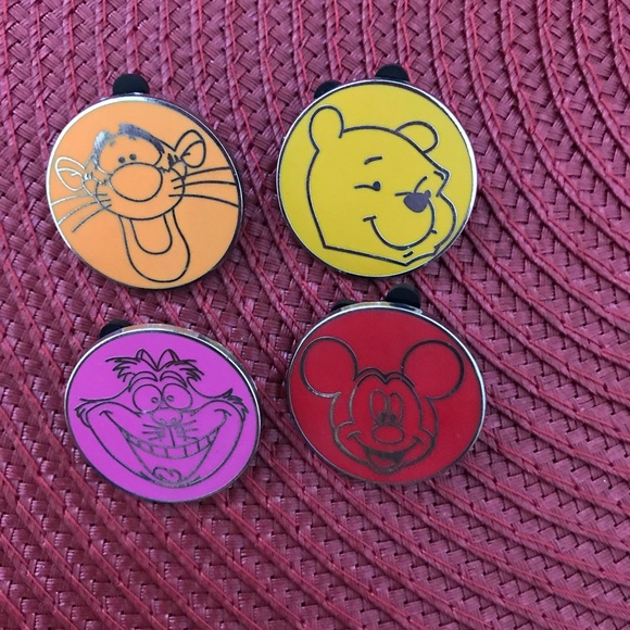 Disney | Other | Disney Circle Face Pins | Poshmark