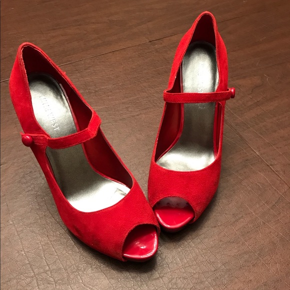 Nordstrom | Shoes | Nine West Red Sued High Heels | Poshmark