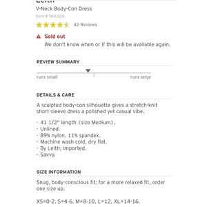 Leith | Dresses | Leith V Neck Body Con Dress | Poshmark