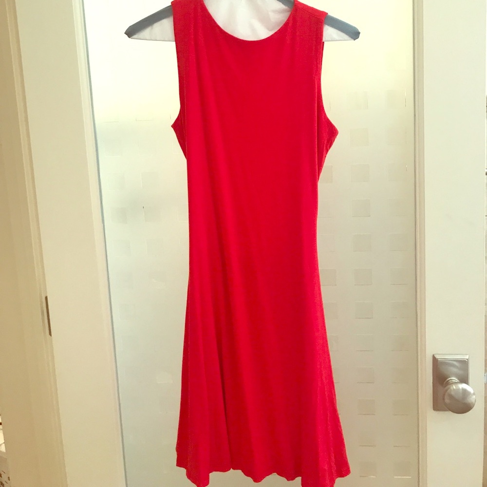 Red Low Back Cutout Party Dress - Gem