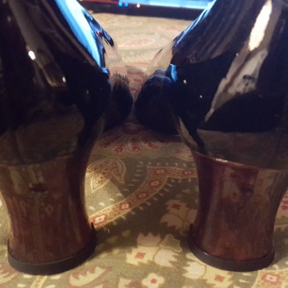 Ramon Tenza | Shoes | Red By Ramon Tenza 7 Black Patent Leather Heels ...