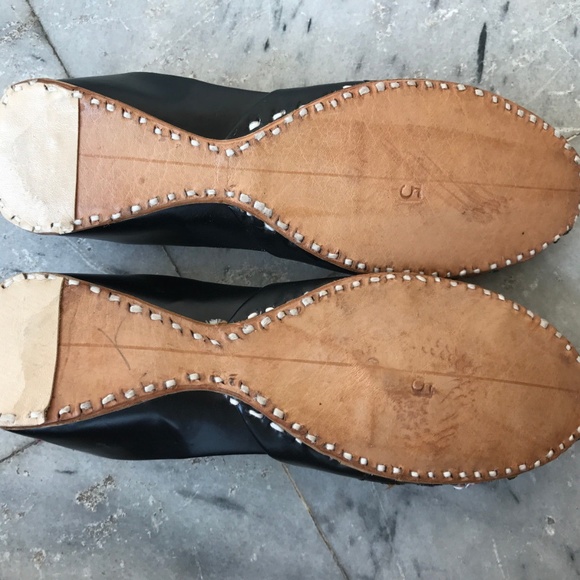 Handmade | Shoes | Women Khusa Indian Ethnic Black Juti Mojari Sandal ...