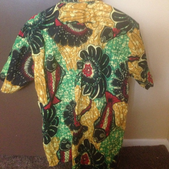 Tops | Authentic African Print Button Don Shirt | Poshmark