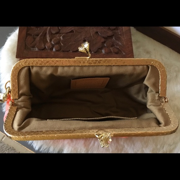 Coach | Bags | Coach Ombr Kisslock Frame Clutch Wpython Piping | Poshmark