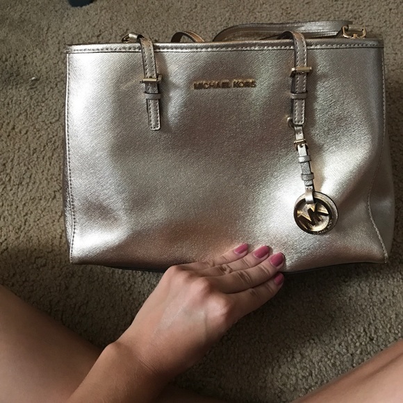 Michael Kors | Bags | Michael Kors Gold Sparkle Handbag | Poshmark