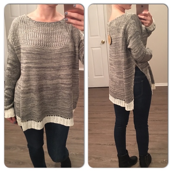 Sweaters | 2 For 25hpcozy Split Sides Crochet Knit Sweater | Poshmark