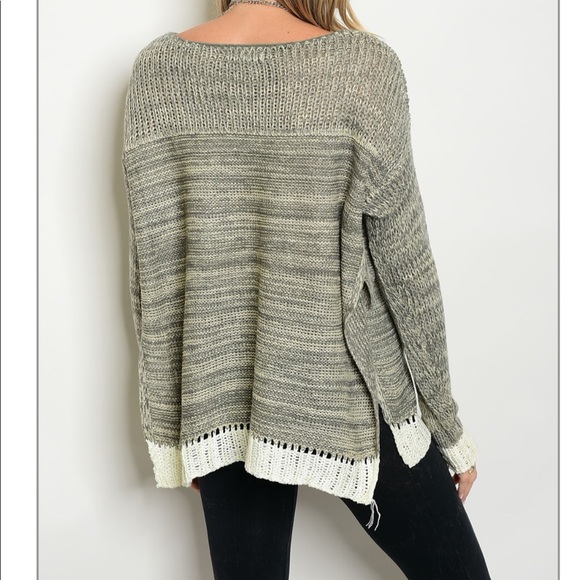 Sweaters | 2 For 25hpcozy Split Sides Crochet Knit Sweater | Poshmark