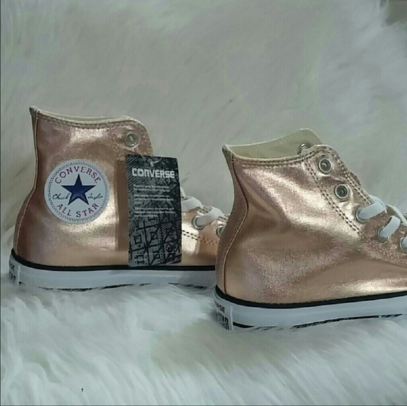 Converse | Shoes | Hp Nwt Converse Chuck Taylor Metallic Rose Gold ...