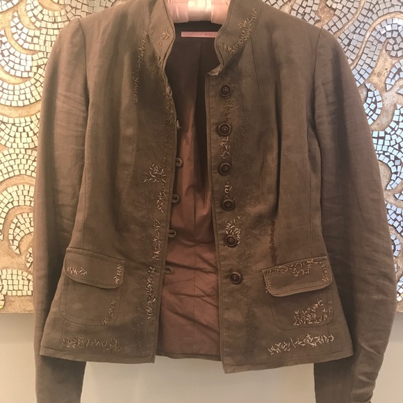 Gianni Bini | Jackets & Coats | Gianni Bini Chocolate Linen Jacket ...