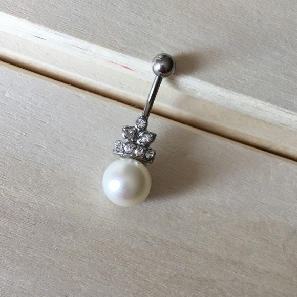 Jewelry | Crowned Pearl Belly Button Ring | Poshmark