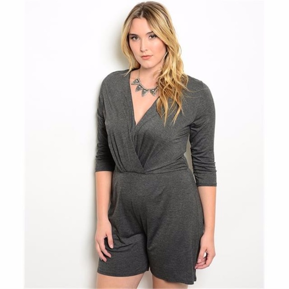 BohoBeauRoseBoutique | Pants & Jumpsuits | Plus Curvy Charcoal Gray ...