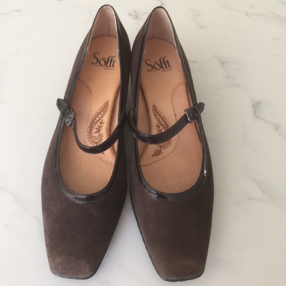 Sofft | Shoes | Sofft Suede Mary Jane Low Heels | Poshmark