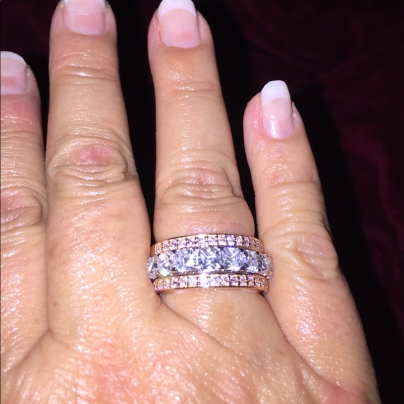 Bella Luce | Jewelry | White Pink Diamond Simu In Platineve Rose Gld ...