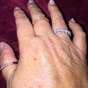 Bella Luce | Jewelry | White Pink Diamond Simu In Platineve Rose Gld ...