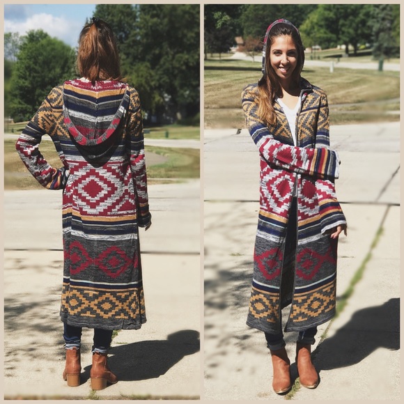 Threads & Trends | Sweaters | Aztec Open Long Duster Cardigan | Poshmark