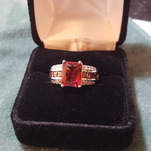 Jewelry | Nwot Ruby Spinel Garnet White Sapphire | Poshmark