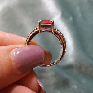 Jewelry | Nwot Ruby Spinel Garnet White Sapphire | Poshmark