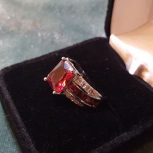 Jewelry | Nwot Ruby Spinel Garnet White Sapphire | Poshmark