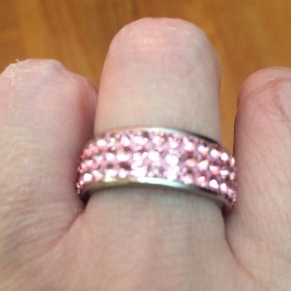 Jewelry | Pink Pav Crystal Ring | Poshmark