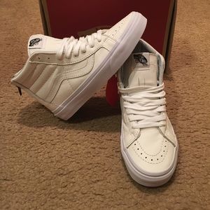 Vans | Shoes | Premium Leather Sk8hi Reissue Zip Vans | Poshmark