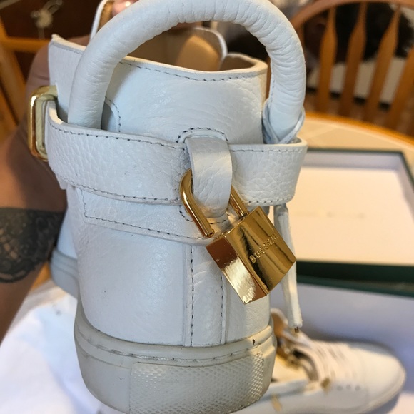Buscemi | Shoes | Buscemi Womens Padlock Key Pebbled Leather Snkr ...