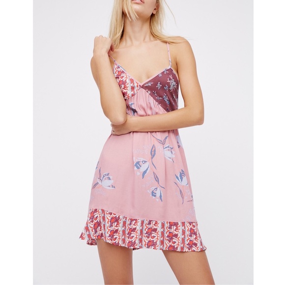 Free People | Dresses | Nwt Free People All Mixed Up Slip Dress Open Back | Poshmark