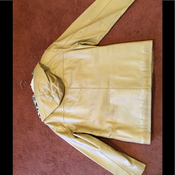 metro style | Jackets & Coats | Metro Style Tan Leather Hooded Jacket ...