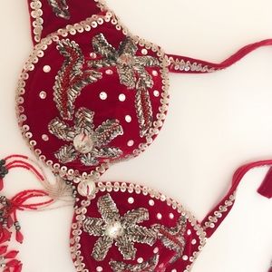 Handmade | Dresses | Red Belly Dance Costume | Poshmark