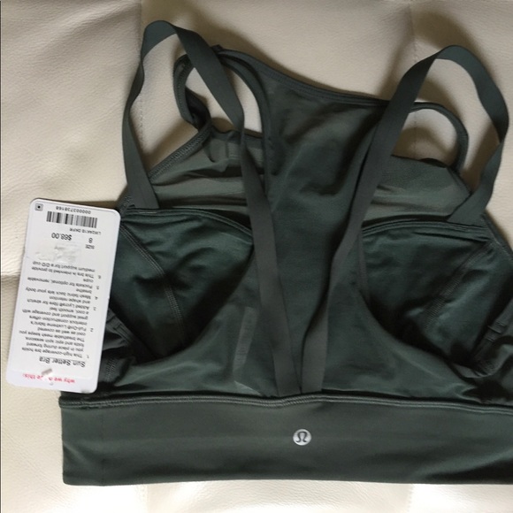 lululemon athletica | Tops | Nwt Dark Forest Lululemon Sun Setter Bra ...
