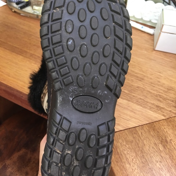 Winna | Shoes | Winna Brown Suede Animal Print Winter Boots | Poshmark