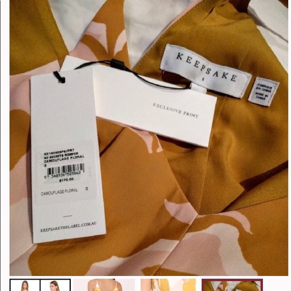 KEEPSAKE the Label | Dresses | Brand New Keepsake Camo Floral No ...