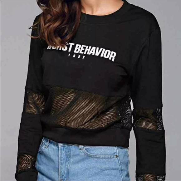 Sweaters | Mesh Netted Cropped Sweater | Poshmark