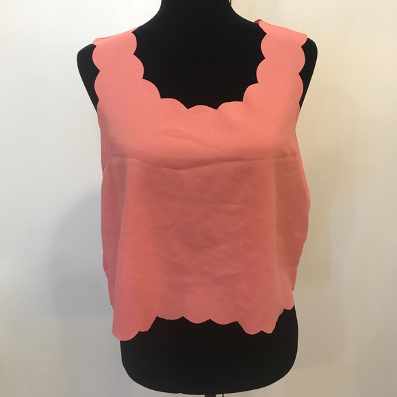 mine | Tops | Mine Scalloped Midi Top Large | Poshmark