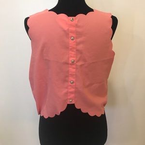 mine | Tops | Mine Scalloped Midi Top Large | Poshmark