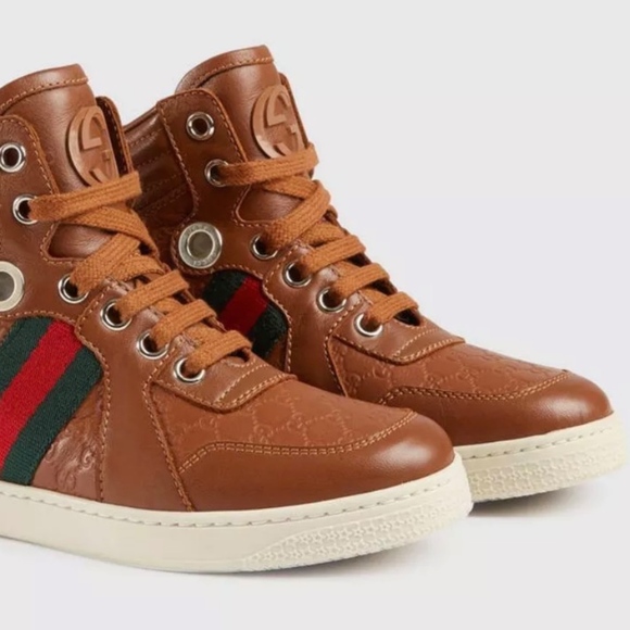 Gucci Kids | Shoes | Gucci Kids Shoes Microguccissima Leather Hightop ...